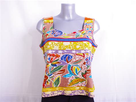 Haut à Motifs Floral Colorés Galeries Lafayette Collection T2 Label Emmaüs