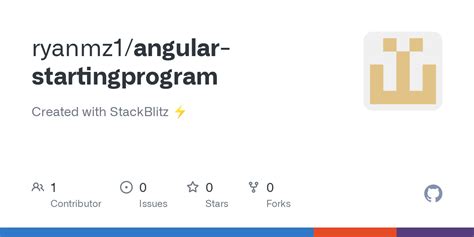 GitHub Ryanmz Angular Startingprogram Created With StackBlitz