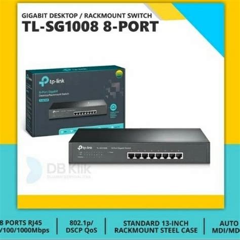 Jual Switch Tp Link Gigabit 8 Port TL SG1008 Rackmount Shopee Indonesia
