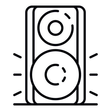 Music Wood Speaker Icon Outline Style 15552719 Vector Art At Vecteezy