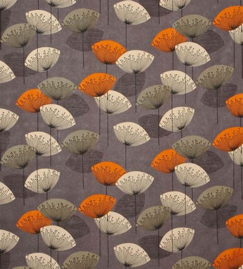 Dandelion Clocks Fabric In Slate By Sanderson Jane Clayton
