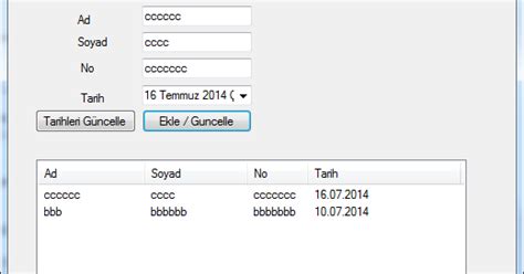 c sharp uygulamalar c sharp form uygulamalar listview ve listviewitem