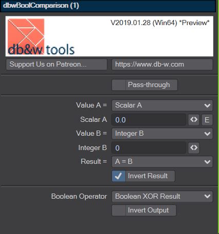 Boolean Comparison Db W Documentation Wiki