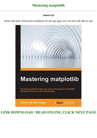 [get] pdf mastering matplotlib full pages