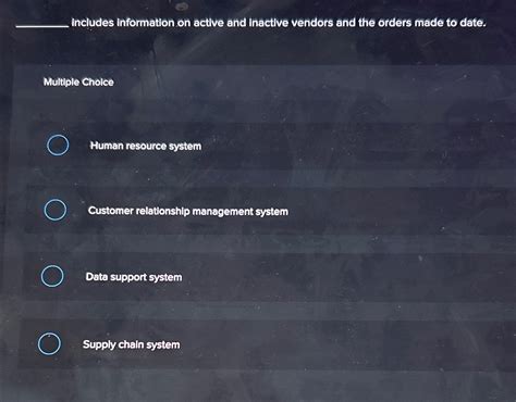 solved includes information on active and inactive vendors