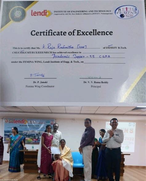 Kapuganti Raja Rashmitha On Linkedin Btech Lendi Csse Academictopper