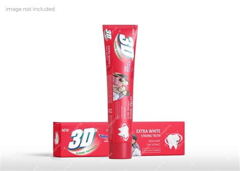 Premium Psd Toothpaste Packaging Tube Mockup