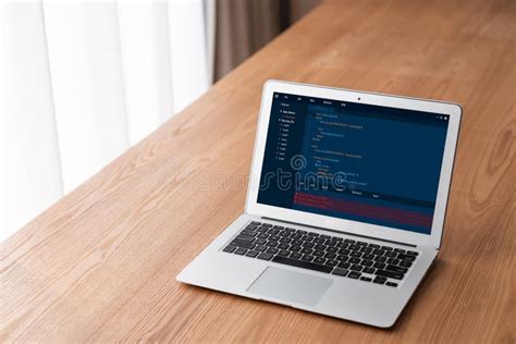 Software Development Programming On Computer Screen For Modish Application Stock Image Image