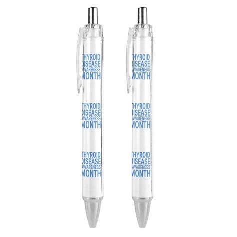 Thyroid Disease Awareness Month Ballpoint Pen Retractable Pens Black