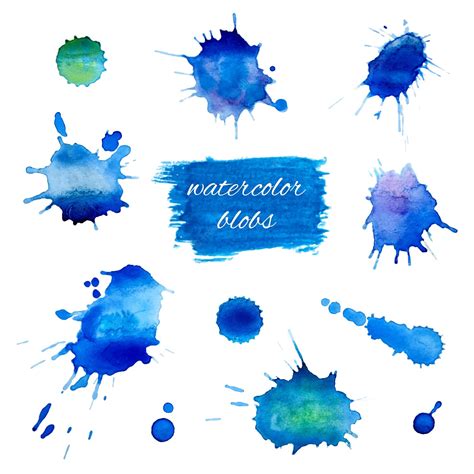 Premium Vector Watercolor Blobs Set