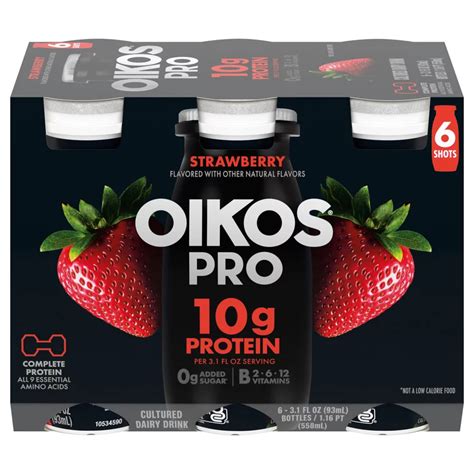 Oikos Pro 10g Protein Strawberry Yogurt Drink 31 Oz Bottles Shop