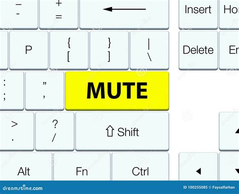 Mute Yellow Keyboard Button Stock Illustration Illustration Of Yellow Audio