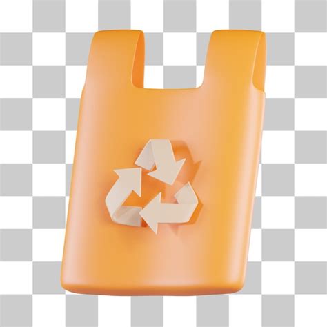 Premium Psd Eco Recycle Bag 3d Icon