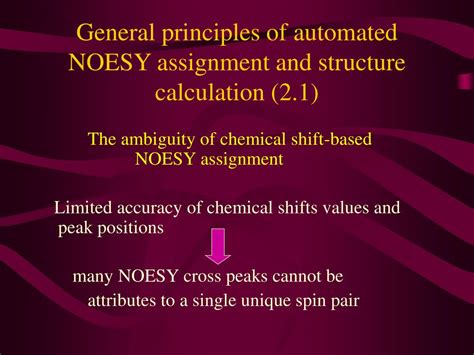 Ppt Automated Nmr Protein Structure Calculation Powerpoint