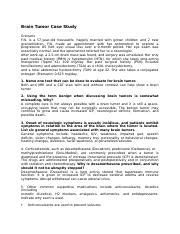 Brain Tumor Case Study Brain Tumor Case Study Scenario F N Is A 57 Year Old Housewife Happily