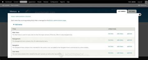 Hostknox Drupal Menu Tutorial