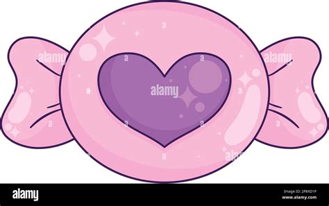 Heart Love In Candy Icon Stock Vector Image And Art Alamy