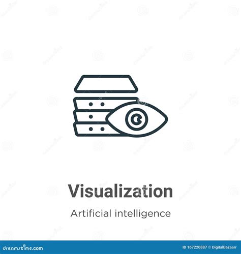 Visualization Outline Vector Icon Thin Line Black Visualization Icon