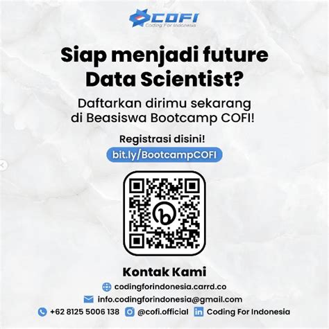 Pendaftaran Beasiswa Bootcamp Data Science Cofi Batch 1 Karirku