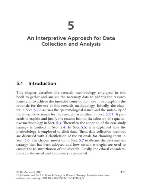 An Interpretive Approach For Data Collec Pdf Methodology