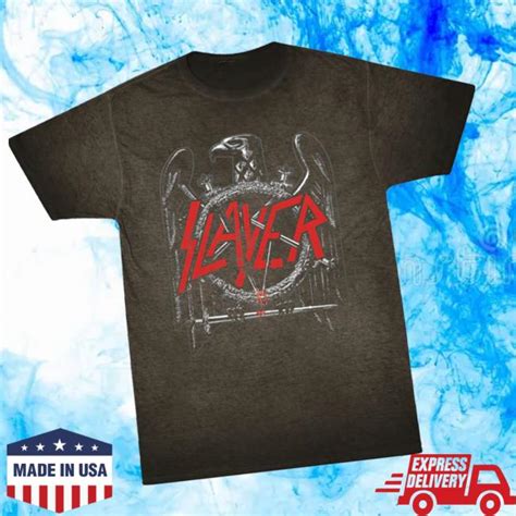 Slayer Official Store Merch Eagle Gray Wash T Shirt Newest Fashion Trends