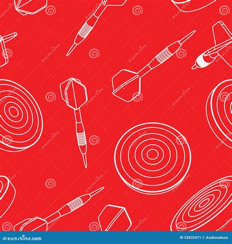 Vector Seamless Of Dartboard And Dart Arrow Stock Vector Illustration Of Marketing Advantage