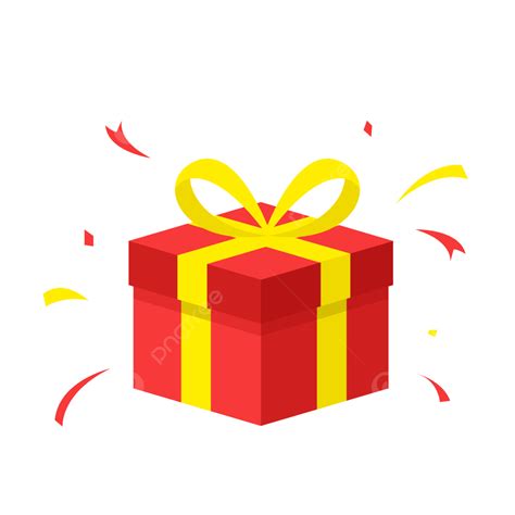 Ilustración De Vector De Regalo Rojo Png Dibujos Regalo Rojo Caja De