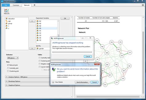 Network Analysis Breakdown Issue Jasp Stats Jasp Issues GitHub