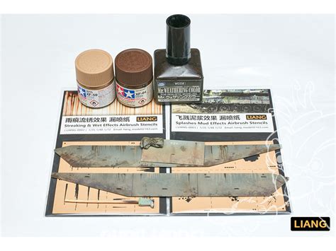 Liang Model 0002 Pochoir Aérographe Strie Et Traces Humidité 135 1