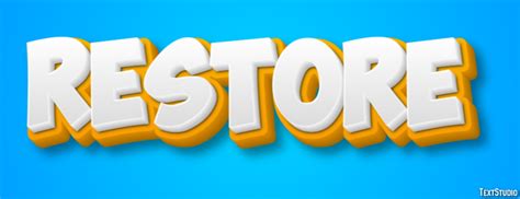 Restore Text Effect And Logo Design Word