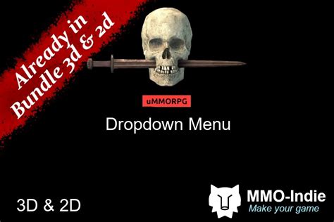 ummorpg 2d and 3d addon dropdown menu by mmo indie