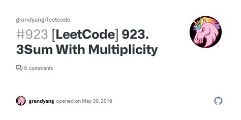 Leetcode 923 3sum With Multiplicity · Issue 923 · Grandyang