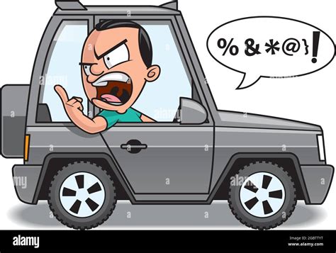 Angry People Traffic Jam Stock Vector Images Alamy