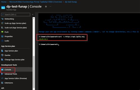 Finding The Outbound IP Address Of An Azure Function Webapp