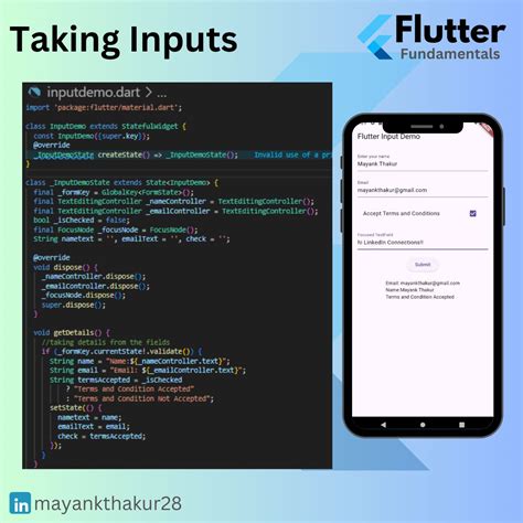 Mayank Thakur On Linkedin Flutter Flutterdev Mobiledevelopment Appdevelopment Userinput Tech