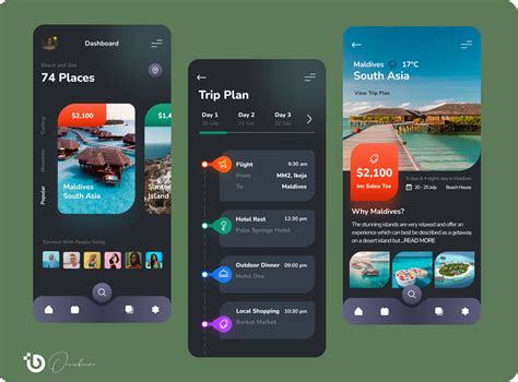 Travel App UI By Asorose Caleb Brown On Dribbble
