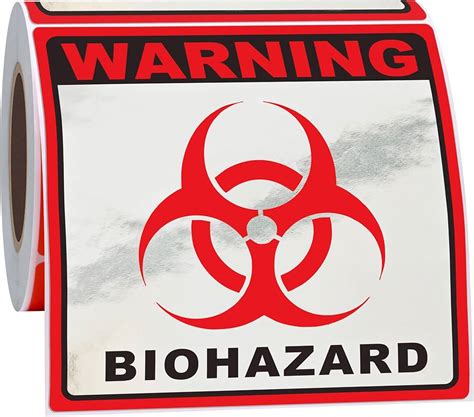 Red Biohazard Sign Biohazard Stickers Sign 2 Inch