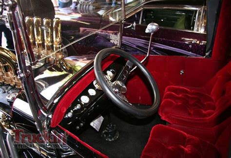 The Munster Koach Interior With Red Velvet Upholstery