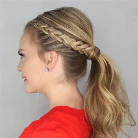 Dutch Lace Braid Ponytail Tutorial