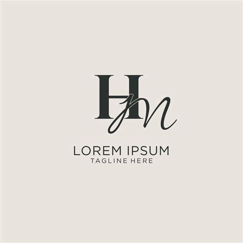 Initials Hm Letter Monogram With Elegant Luxury Style Corporate Identity And Personal Logo