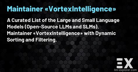Maintainer Vortexintelligence