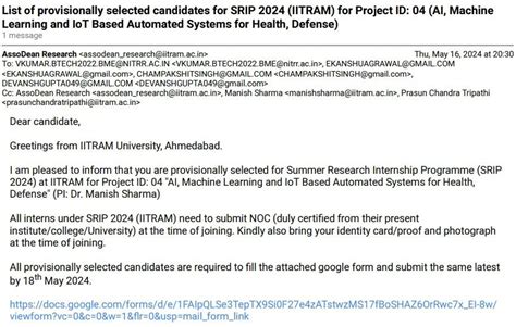 ekanshu a on linkedin ai ml research internship iitram