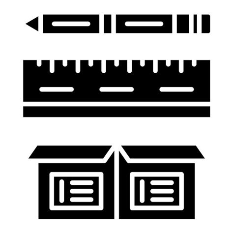 Premium Vector Learning Material Glyph Solid Black Illustration