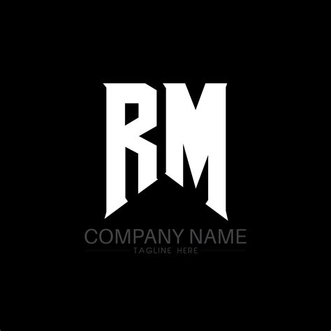 diseño del logotipo de la letra rm. letras iniciales rm icono del logotipo de juegos para ...