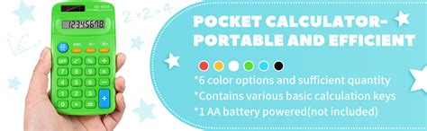 30 Pack Pocket Calculator Small Battery Powered Bulk Mini Size 4 Function Hand Held