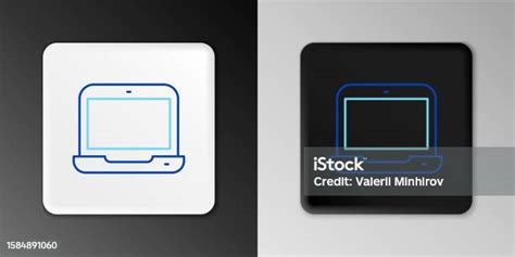 회색 배경에서 격리된 라인 랩톱 아이콘입니다 빈 화면 기호가 있는 컴퓨터 노트북입니다 다채로운 개요 개념 벡터 0명에 대한 스톡 벡터 아트 및 기타 이미지 Istock