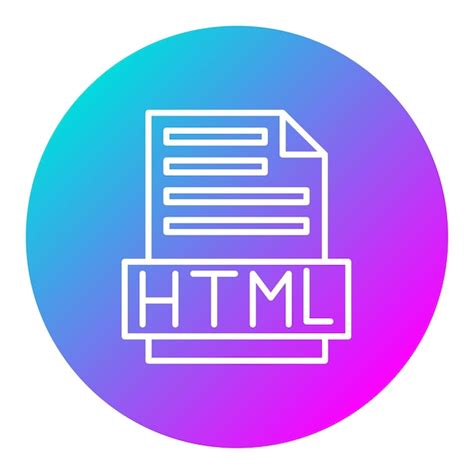 El icono vectorial de archivo HTML se puede utilizar para el conjunto de iconos de codificación