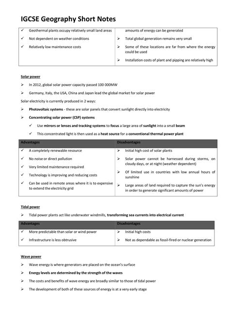 Igcse Geography Notes Geography Year 11 Hsc Thinkswap