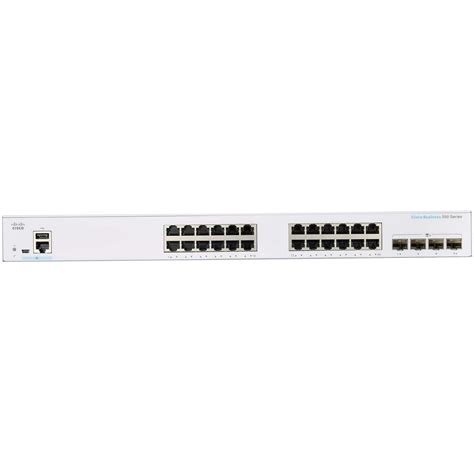Cisco Business Cbs350 24t 4g Managed Switch 24 Port Gigabit And 4x1g Sfp Limited Lifetime
