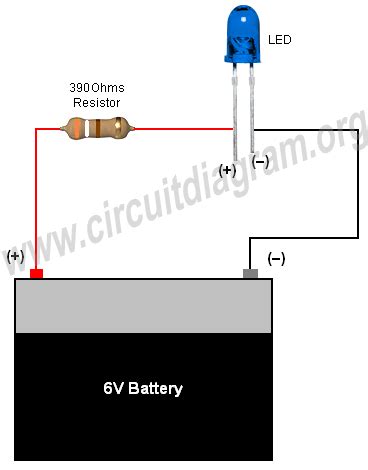 Simple Basic LED Circuit Circuit Diagram